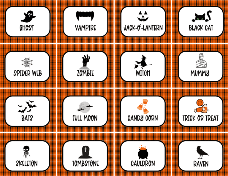 Free Printable Halloween Charades Game Cards - Prudent Penny Pincher