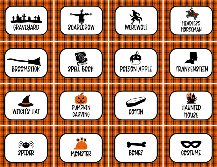 Free Printable Halloween Charades Game Cards - Prudent Penny Pincher