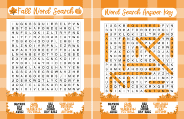 5 Free Fall Word Search Printables - Prudent Penny Pincher