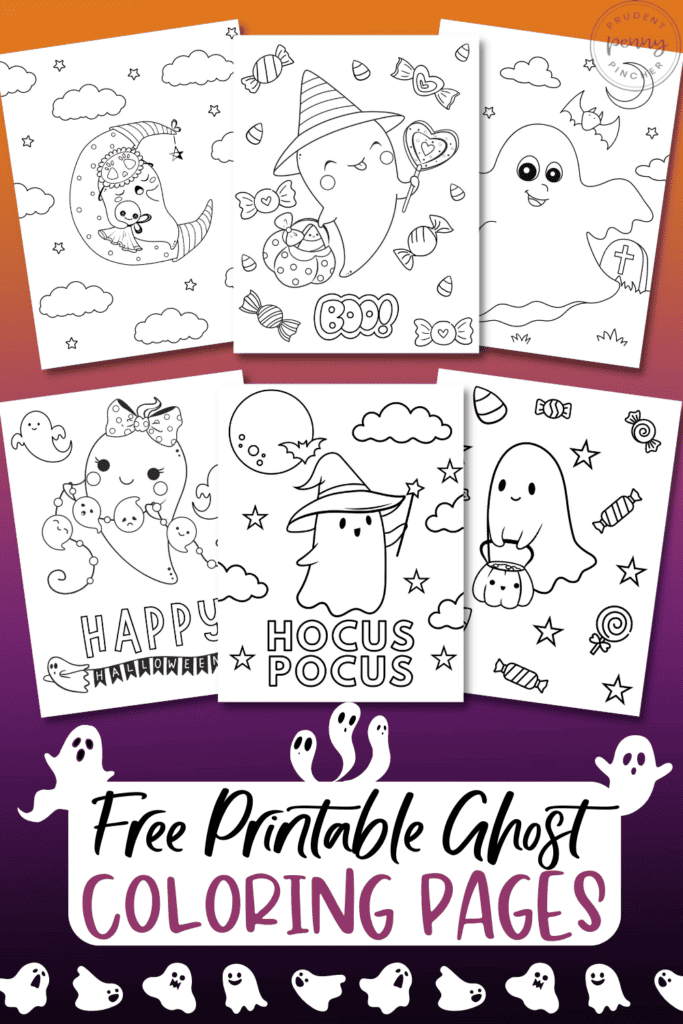 Free Printable Ghost Coloring Pages - Prudent Penny Pincher