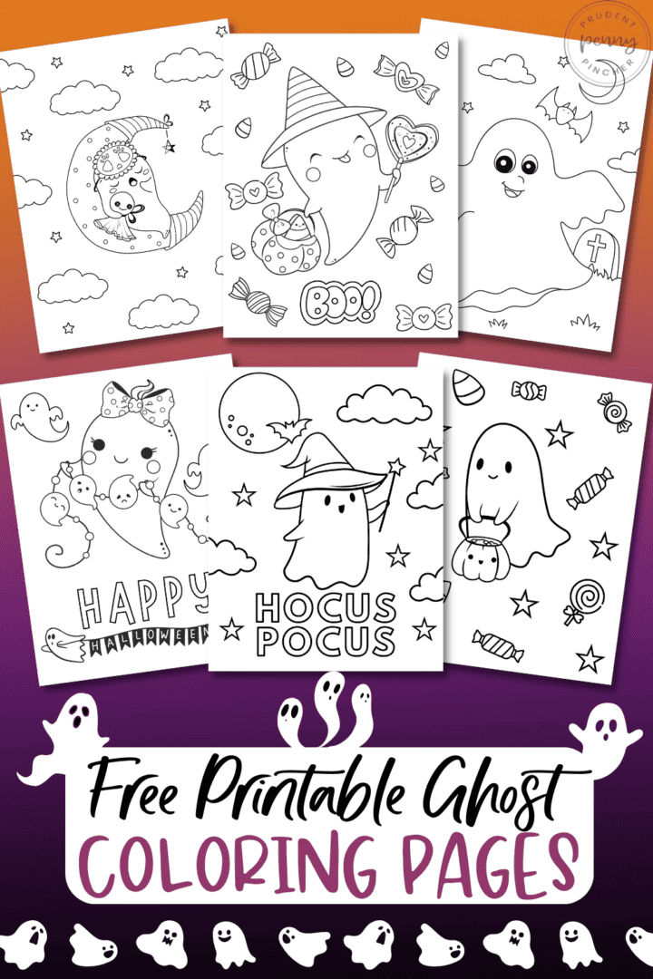 Free Printable Ghost Coloring Pages - Prudent Penny Pincher