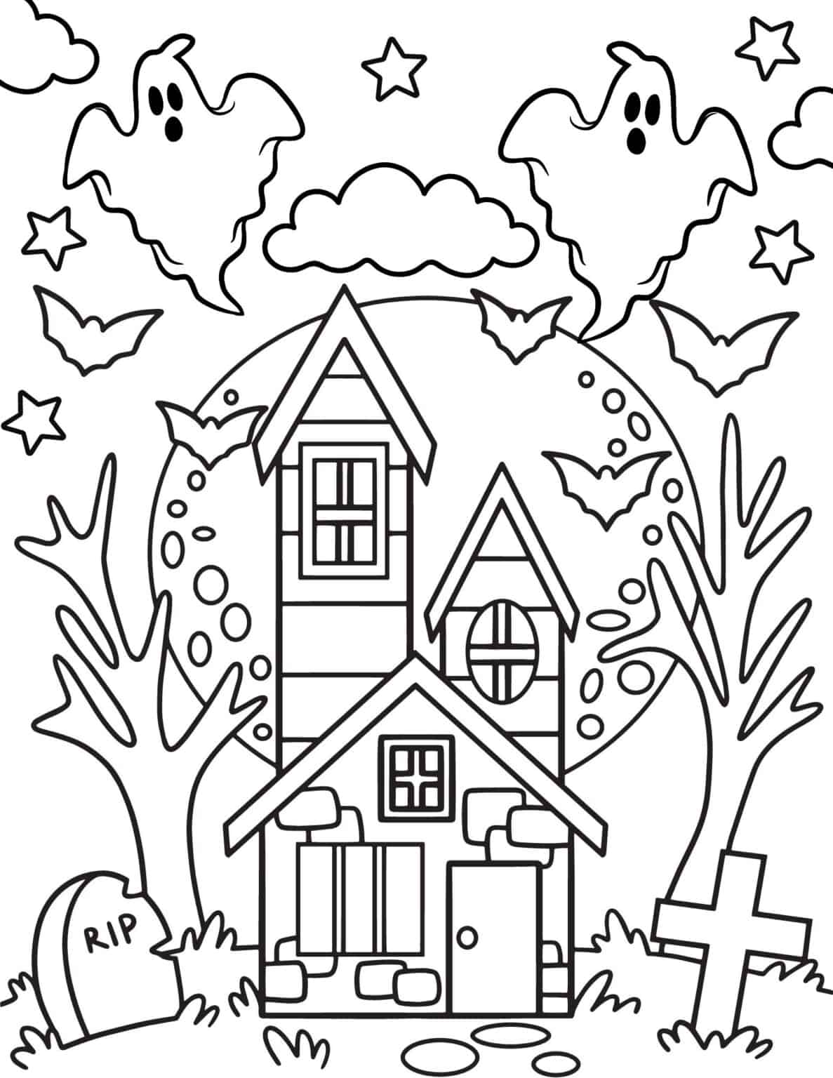 Free Printable Ghost Coloring Pages - Prudent Penny Pincher