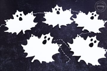 DIY Leaf Ghost Garland - Prudent Penny Pincher