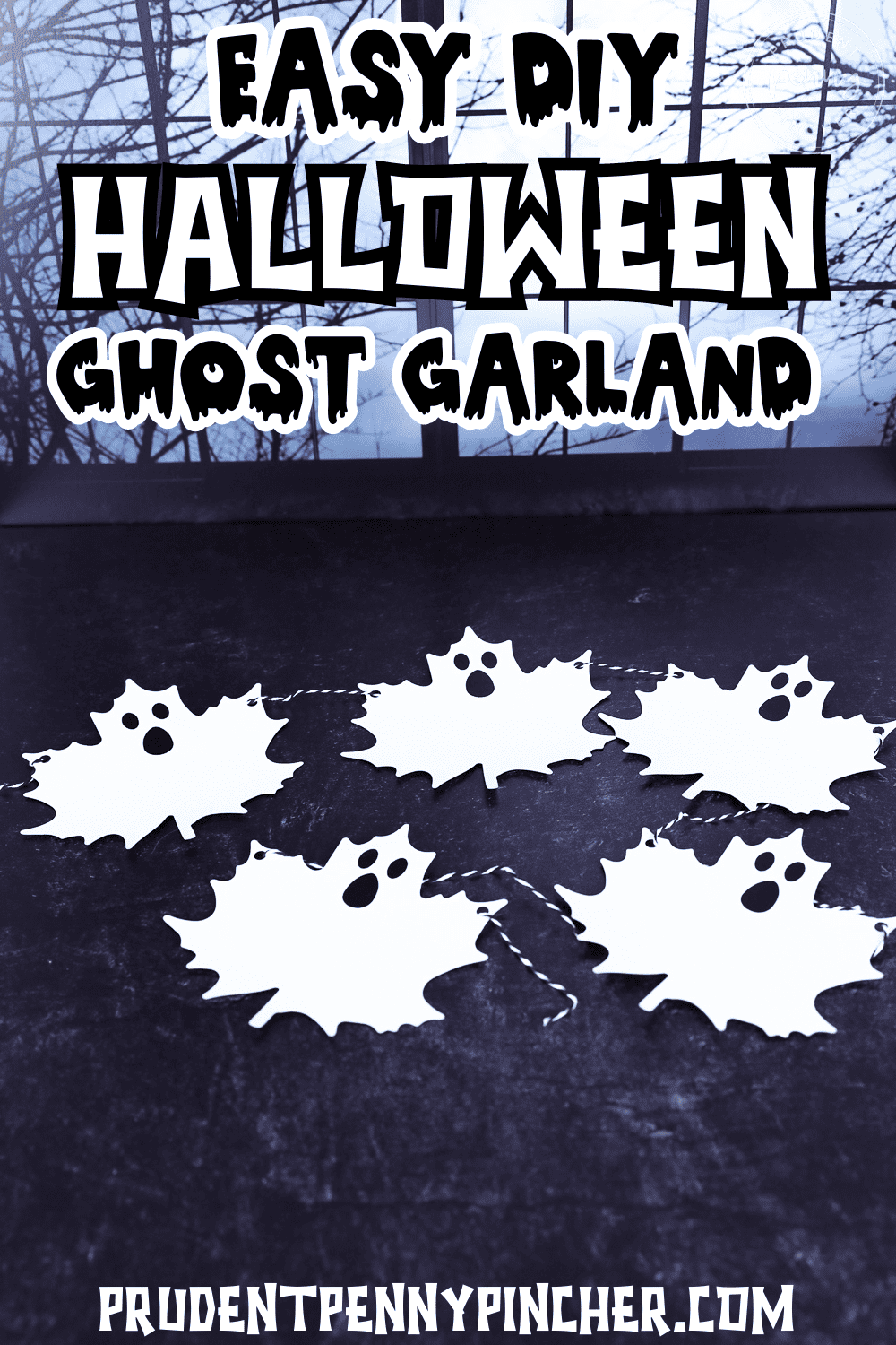 DIY Leaf Ghost Garland - Prudent Penny Pincher