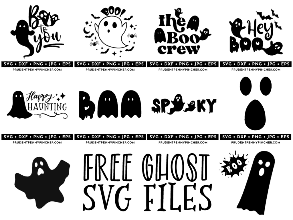 Free Ghost SVG Files for Halloween - Prudent Penny Pincher