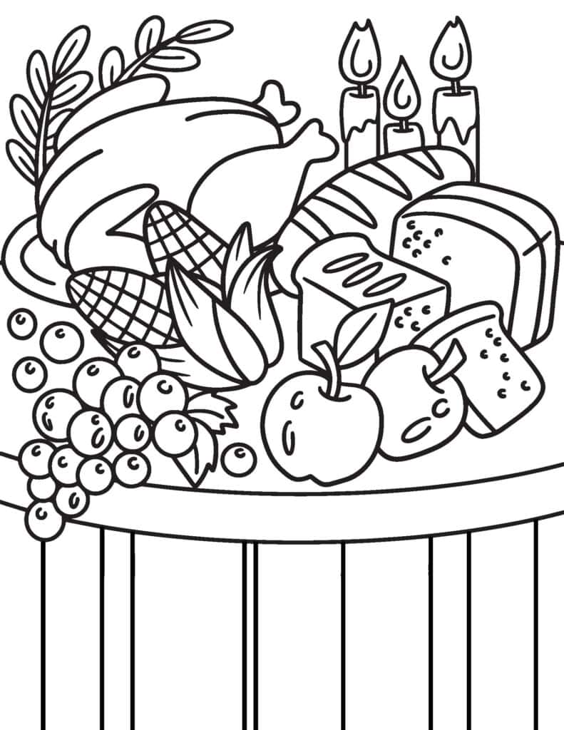 30 Free Thanksgiving Coloring Pages for Kids and Adults - Prudent Penny ...