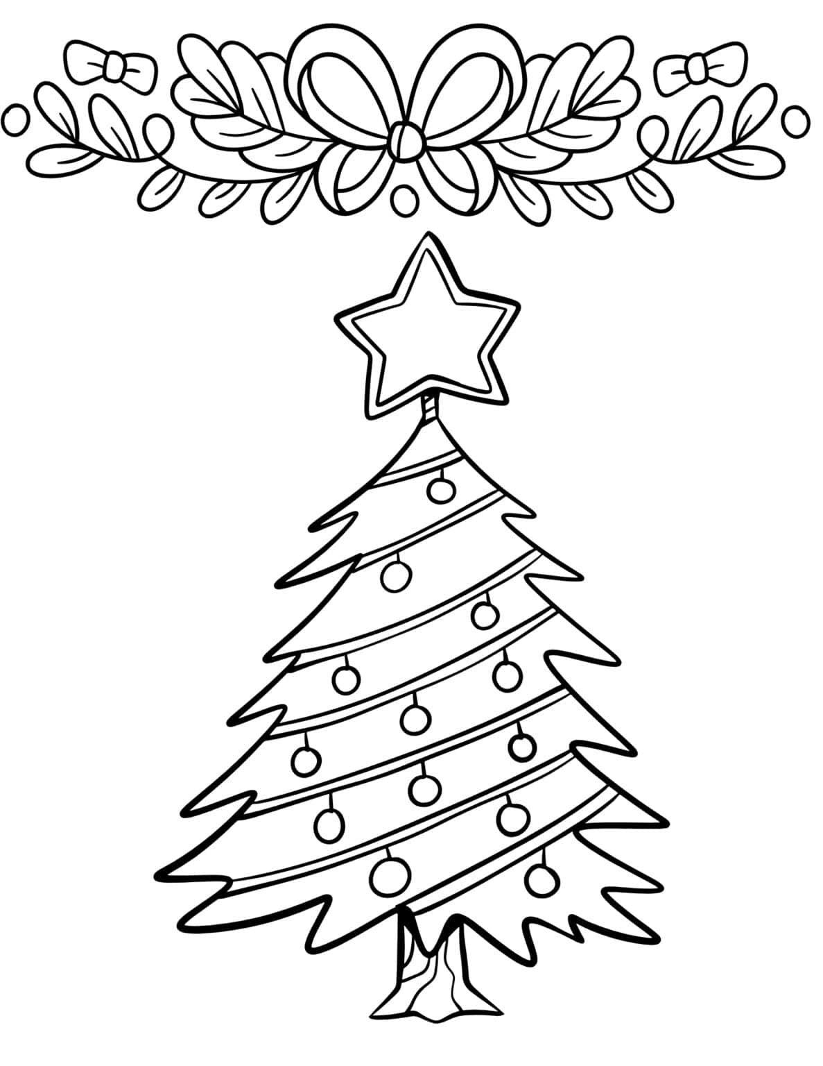 45 Free Printable Christmas Tree Coloring Pages - Prudent Penny Pincher