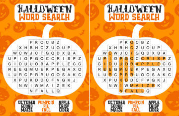 Free Halloween Word Search Printables - Prudent Penny Pincher