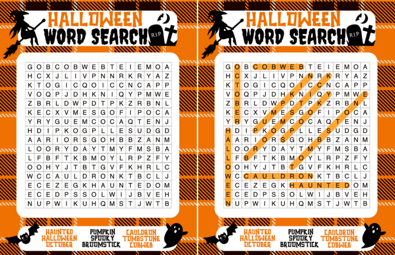 Free Halloween Word Search Printables - Prudent Penny Pincher