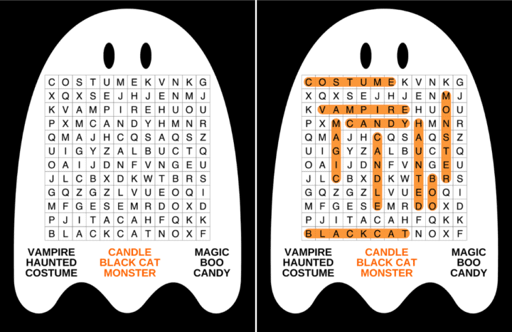 Free Halloween Word Search Printables - Prudent Penny Pincher