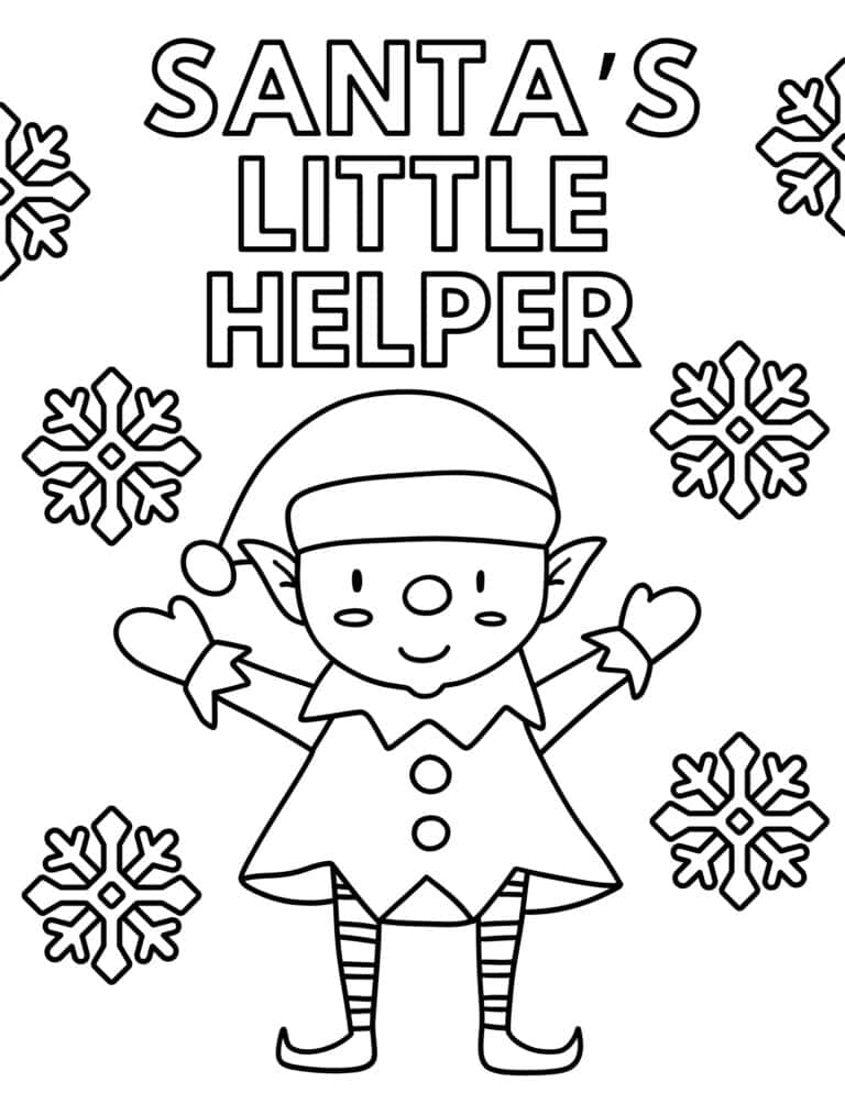 50 Free Printable Santa Coloring Pages for Kids - Prudent Penny Pincher