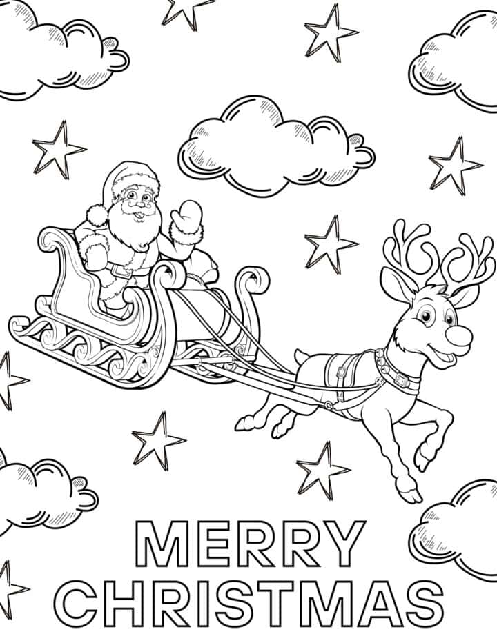 30 Free Printable Reindeer Coloring Pages for Kids - Prudent Penny Pincher