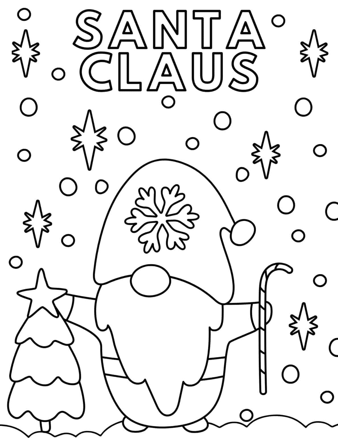 50 Free Printable Santa Coloring Pages for Kids - Prudent Penny Pincher