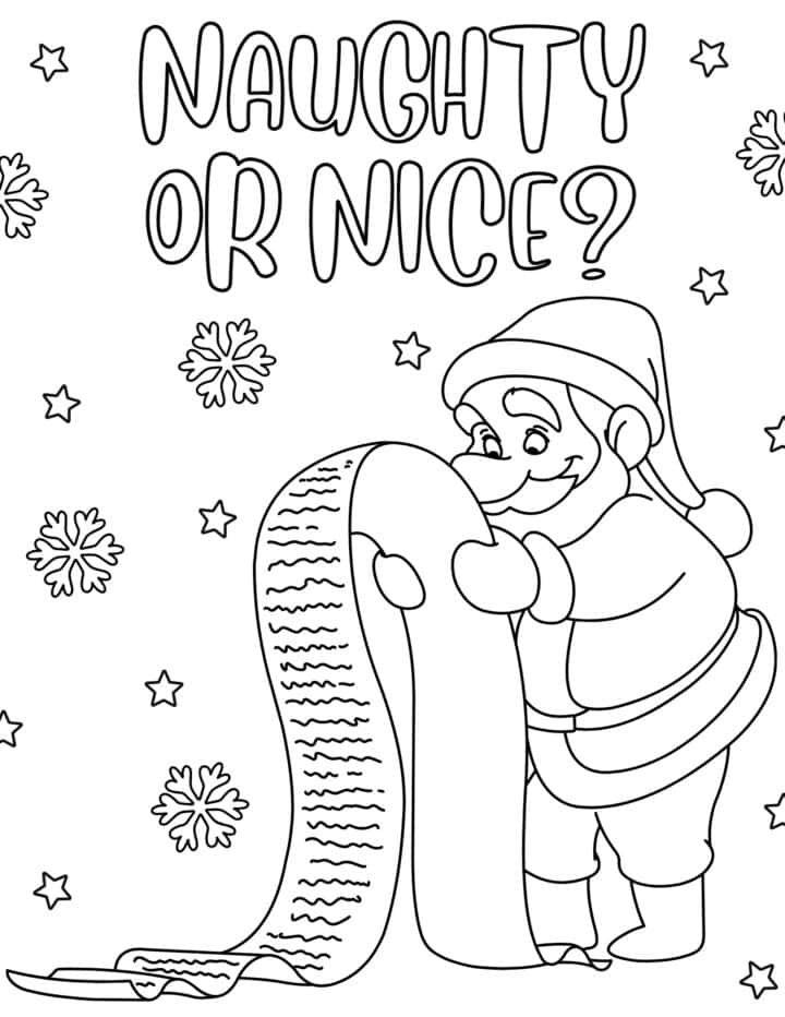 50 Free Printable Santa Coloring Pages for Kids - Prudent Penny Pincher