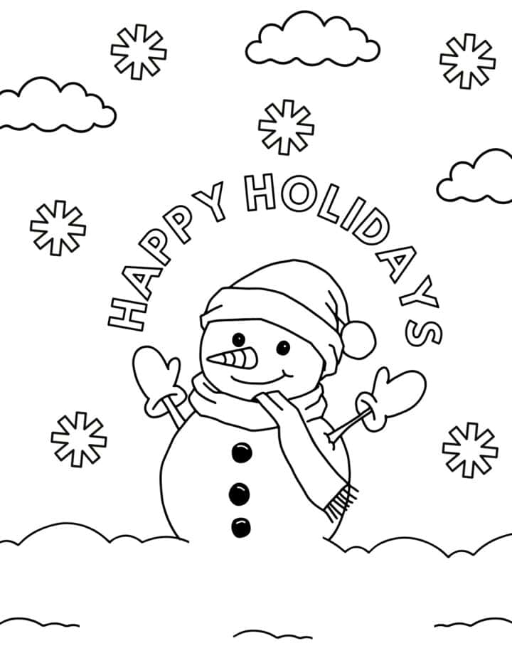 30 Free Printable Snowman Coloring Pages for Kids - Prudent Penny Pincher