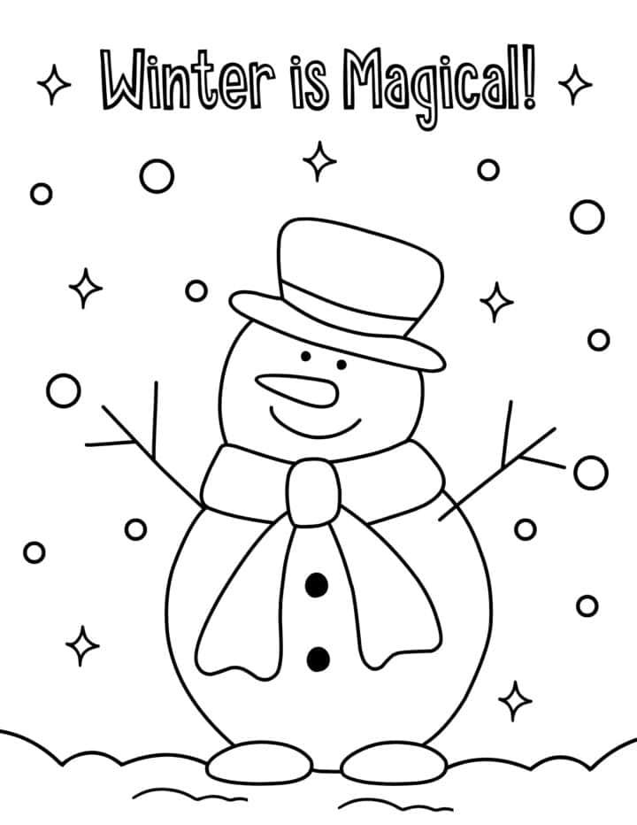 30 Free Printable Snowman Coloring Pages for Kids - Prudent Penny Pincher