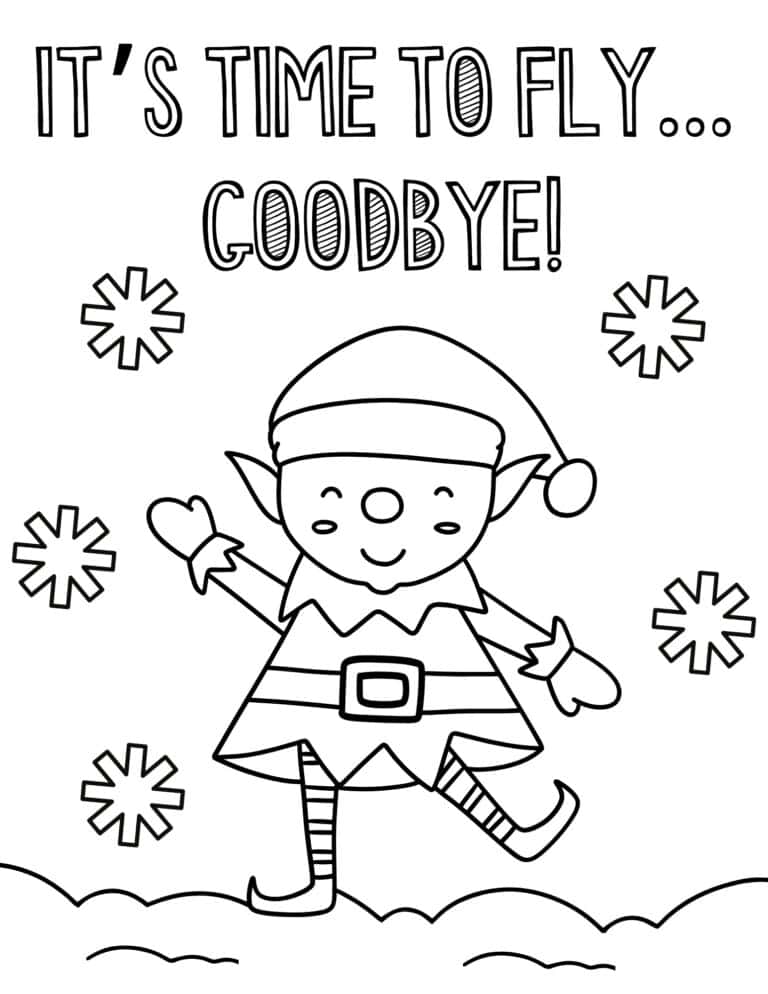 20 Free Christmas Elf Coloring Pages for Kids - Prudent Penny Pincher