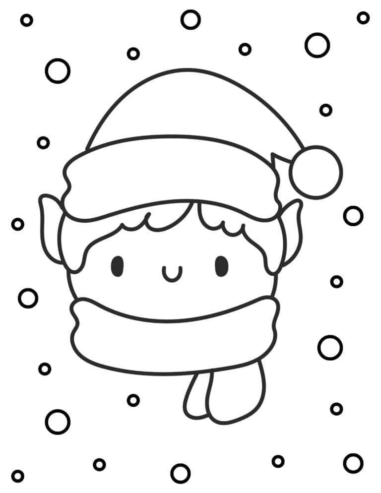 20 Free Christmas Elf Coloring Pages for Kids - Prudent Penny Pincher