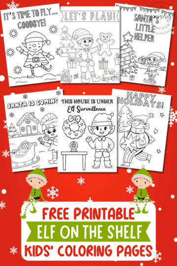 20 Free Christmas Elf Coloring Pages for Kids - Prudent Penny Pincher