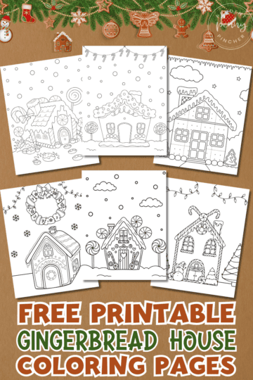 20 Free Gingerbread House Coloring Pages for Kids - Prudent Penny Pincher