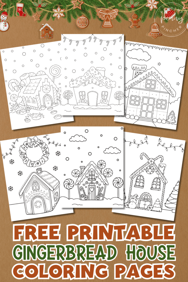 20 Free Gingerbread House Coloring Pages for Kids - Prudent Penny Pincher