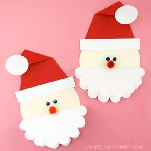 20 Simple Santa Crafts for Kids - Prudent Penny Pincher