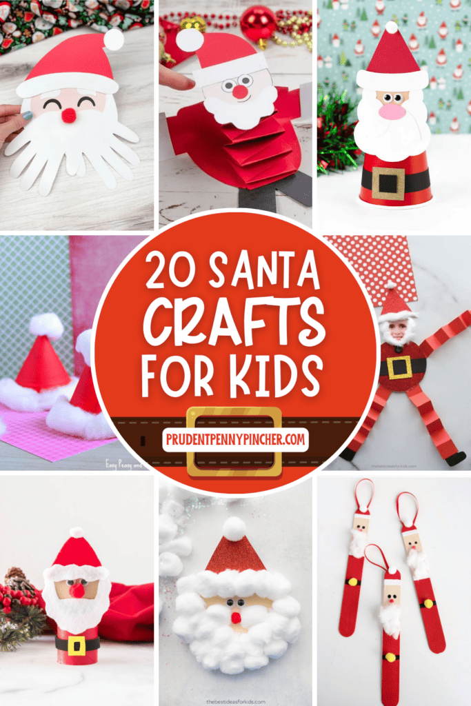 20 Simple Santa Crafts for Kids - Prudent Penny Pincher