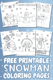 30 Free Printable Snowman Coloring Pages for Kids - Prudent Penny Pincher