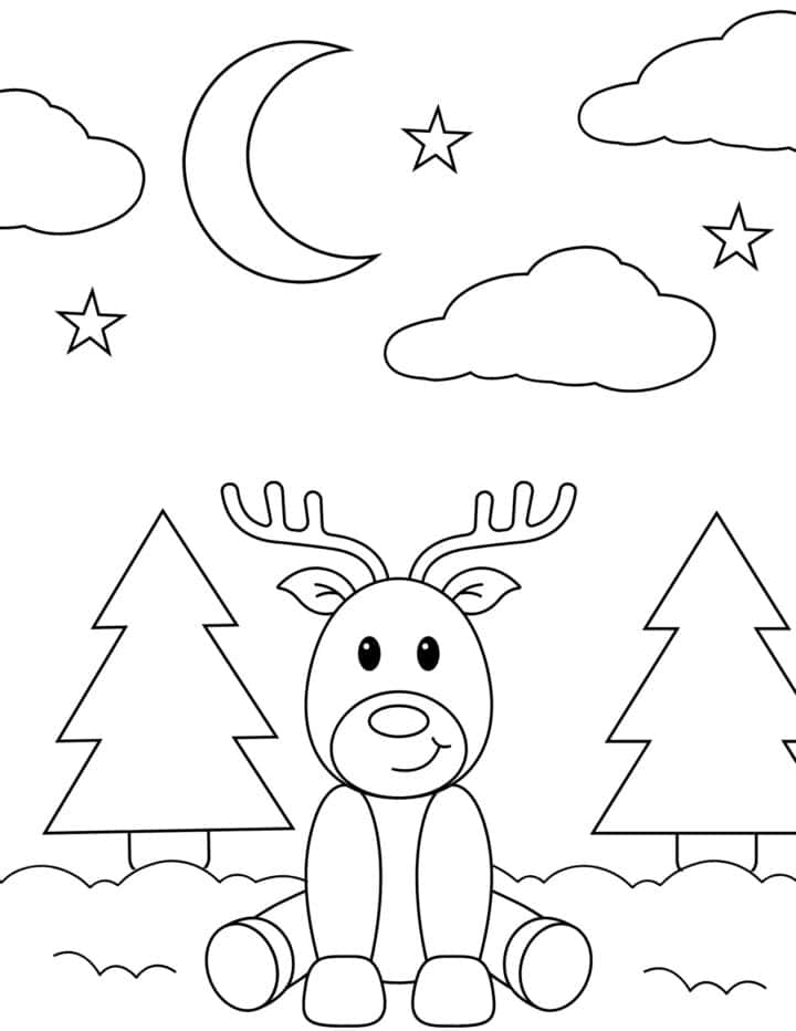 30 Free Printable Reindeer Coloring Pages for Kids - Prudent Penny Pincher