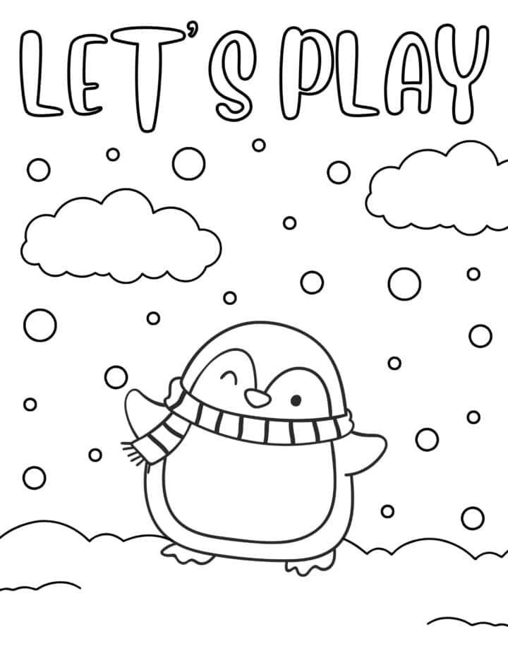 25 Free Winter Coloring Pages for Kids - Prudent Penny Pincher