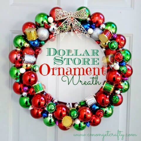 20 DIY Dollar Store Christmas Wreaths - Prudent Penny Pincher