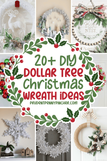 20 DIY Dollar Store Christmas Wreaths - Prudent Penny Pincher