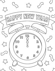 20 Free Printable New Year Coloring Pages for 2025 - Prudent Penny Pincher