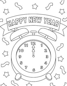 20 Free Printable New Year Coloring Pages for 2025 - Prudent Penny Pincher