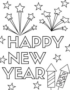 20 Free Printable New Year Coloring Pages for 2025 - Prudent Penny Pincher