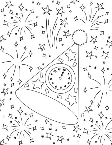20 Free Printable New Year Coloring Pages for 2025 - Prudent Penny Pincher