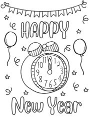 20 Free Printable New Year Coloring Pages for 2025 - Prudent Penny Pincher