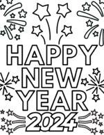 20 Free New Year Coloring Pages for 2024 - Prudent Penny Pincher