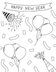 20 Free Printable New Year Coloring Pages for 2025 - Prudent Penny Pincher