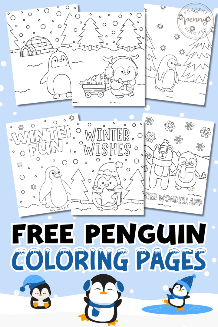 15 Free Penguin Coloring Pages for Kids - Prudent Penny Pincher