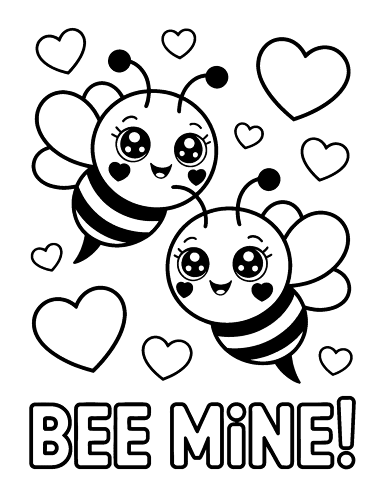 50 Free Valentine Coloring Pages for Kids - Prudent Penny Pincher