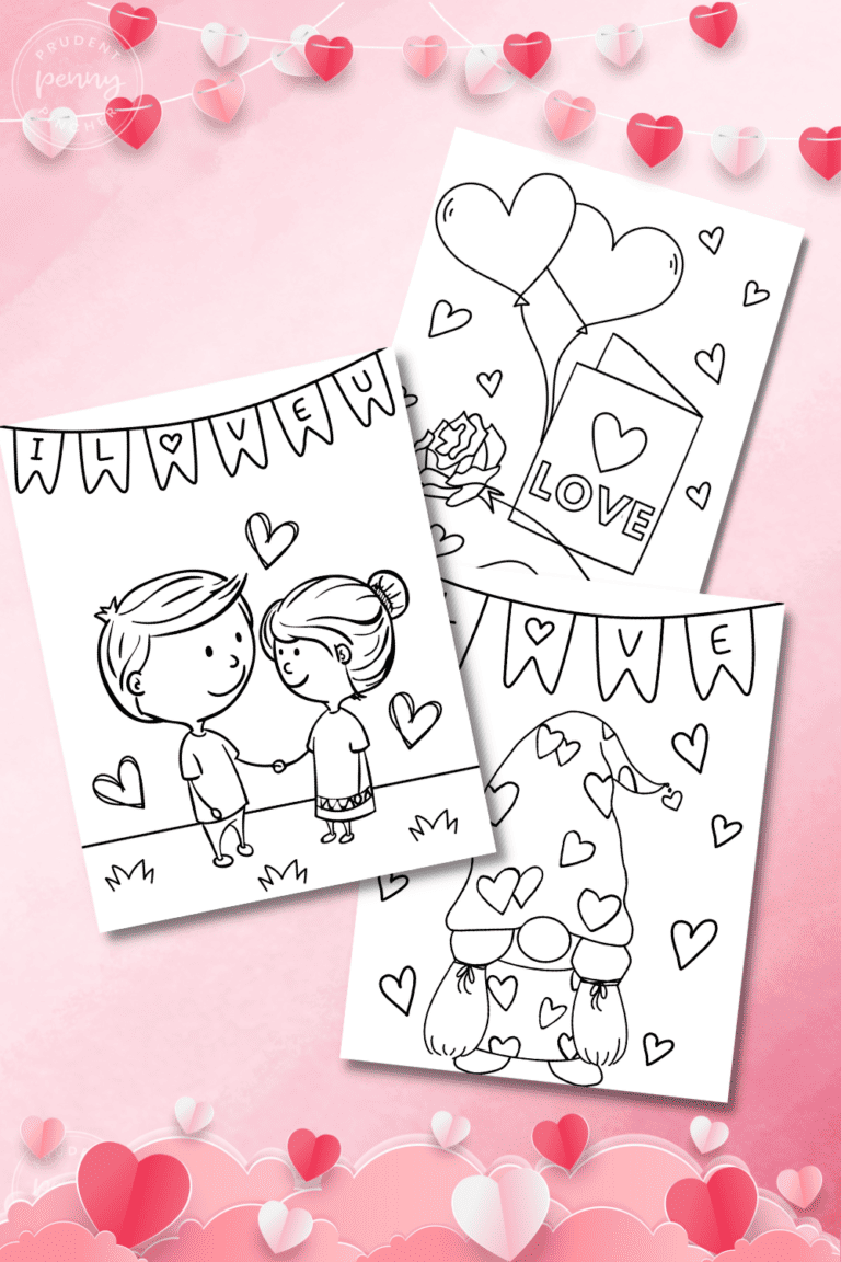 50 Free Valentine Coloring Pages for Kids - Prudent Penny Pincher