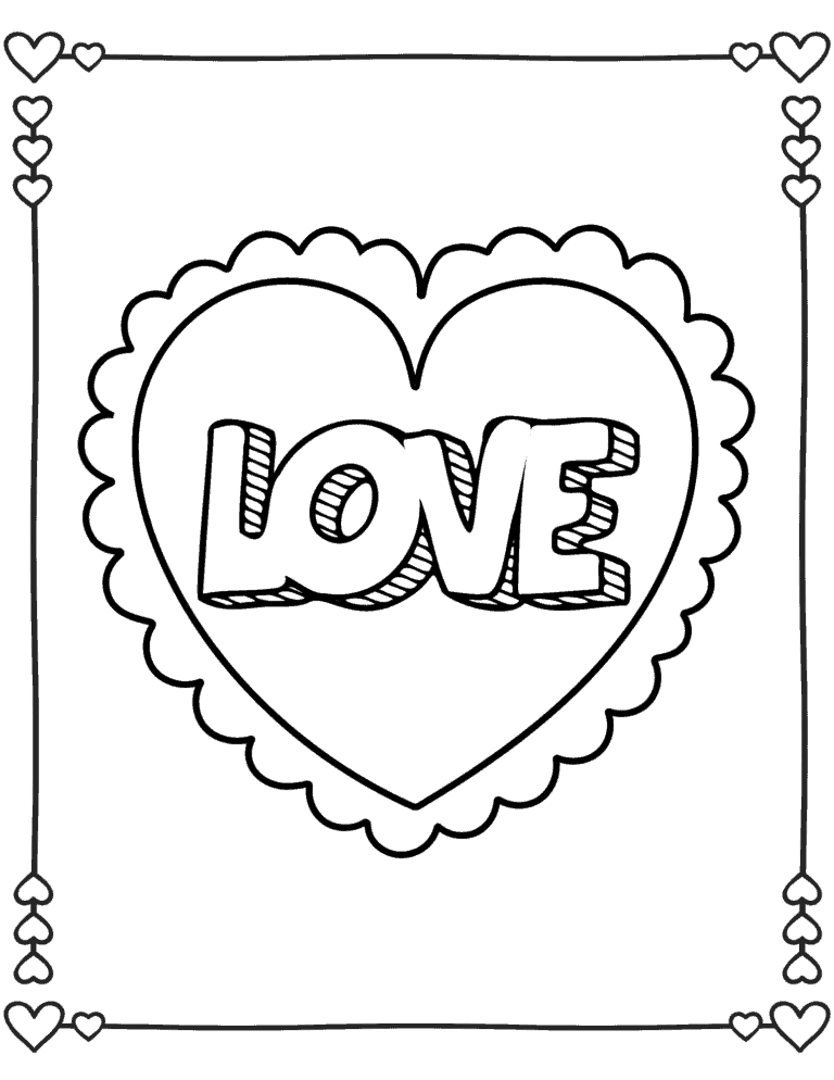 35 Free Heart Coloring Pages for Kids - Prudent Penny Pincher