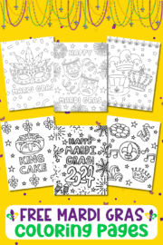 Free Printable Mardi Gras Coloring Pages for Kids - Prudent Penny Pincher