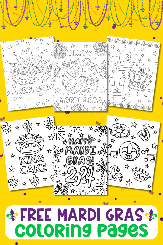 Free Printable Mardi Gras Coloring Pages for Kids - Prudent Penny Pincher