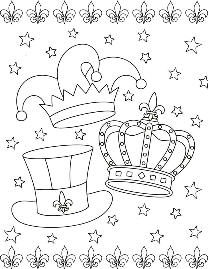 Free Printable Mardi Gras Coloring Pages for Kids - Prudent Penny Pincher