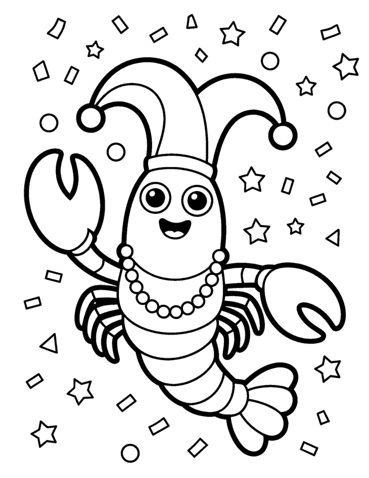 Free Printable Mardi Gras Coloring Pages for Kids - Prudent Penny Pincher