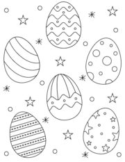 Free Printable Easter Egg Coloring Pages - Prudent Penny Pincher