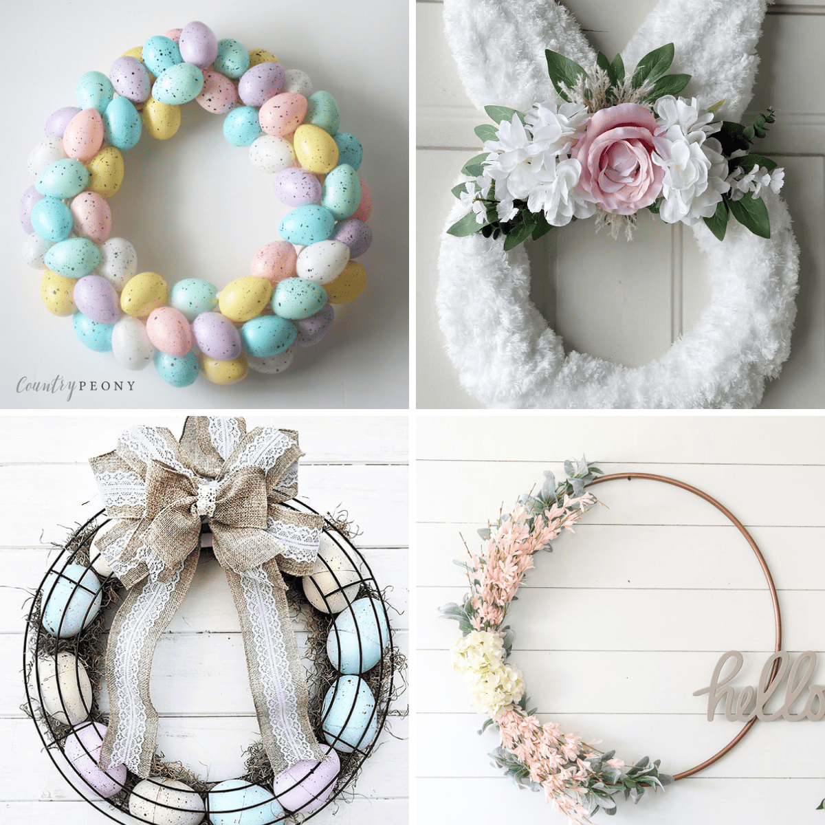 20 DIY Dollar Store Easter Wreaths - Prudent Penny Pincher