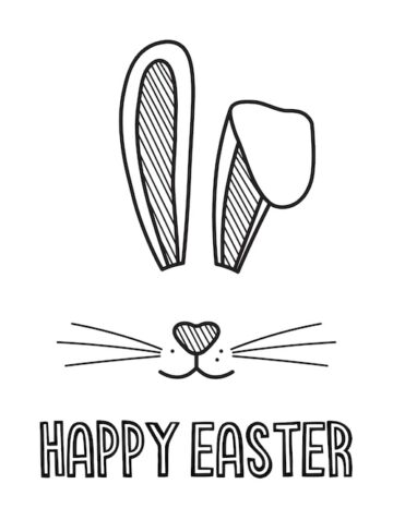 Free Easter Bunny Coloring Pages for Kids - Prudent Penny Pincher